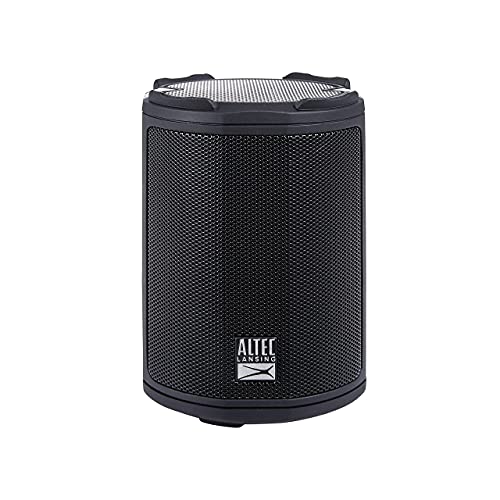 Altec Lansing HydraMotion Wireless Bluetooth Speaker with 360 Degree Sound, Portable IP67 Waterproof for Outdoors, Shockproof, Snowproof, Everything Proof, 12 Hour Playtime (Black) (Renewed)
