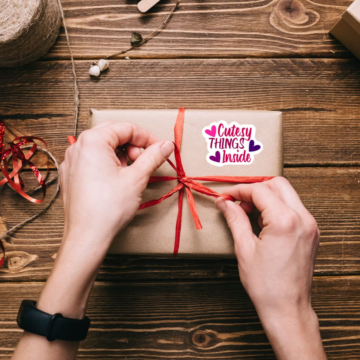 Wailozco Thank You Stickers, 500 Labels Per Roll, Handmade Stickers for Small Business, Online Retailers, Holiday Season Decorations
