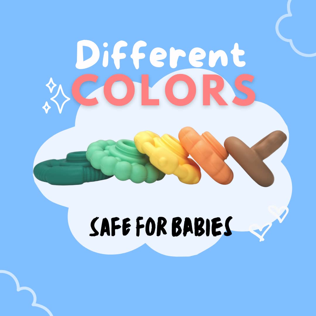 NEAFRON Baby Stacking Toy for Toddlers - BPA-Free Food-Grade Silicone Stacking Toy Teether - Montessori Sensory Nesting Toy for Toddlers