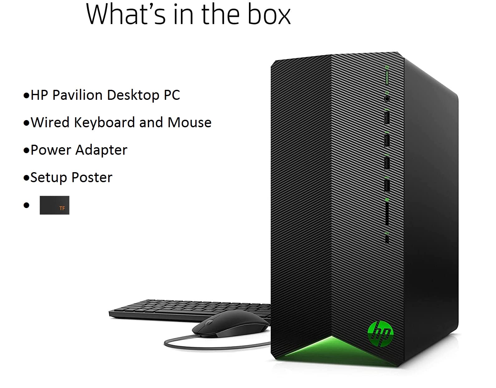 HP Newest Pavilion Premium Gaming Desktop PC: 6-Core AMD Gaming Processor Ryzen 5 5600G(Upto 4.4GHz), 8GB RAM, 256GB SSD, 4GB AMD Radeon RX5500, WiFi, Bluetooth, HDMI, DP, USB-C, Win10, TF