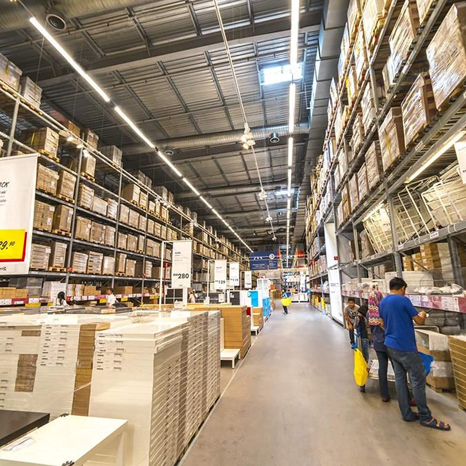 TychoLite 110W LED Shop Lights 8FT Linear Strip Light, 12000LM, 5000K, 8' LED Light Fixtures for Garage Warehouse Supermarket, 8 Foot LED Commercial Ceiling Lighting, Fluorescent Tube Replacement