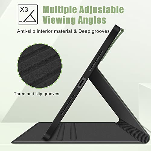 iPad Mini 6 Case 2021 New, iPad Mini 6th Generation 8.3 inch Case PU Leather with Soft TPU Back Cover Magnetic Clasp, Built-in Pencil Holder Auto Wake/Sleep Folio (Green)