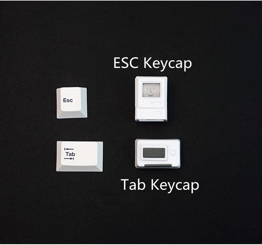 Custom keycaps for Esc Key and Tab Key, Mag.ne.tic and Light-Transmission Design, fits Most Keyboards Especially 60% Mechanical Gaming Keyboard