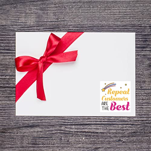 Repeat Customers are The Best Stickers,Thank You Stickers,Handmade Stickers,Small Shop Stickers,Envelopes Stickers for Small Business, Online Retailers,Handmade Goods,500 Labels Per Roll