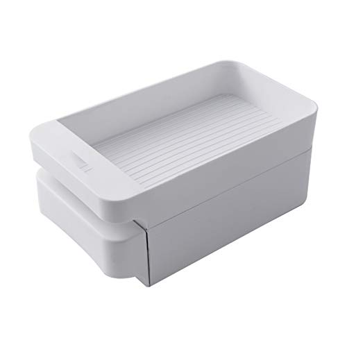 Bottles,Jars Drawer Type Egg Storage Box Egg Rack Display Holder Container Refrigerator Holder Storage Box Home Organizer Storage bottle (Color : Double deck)
