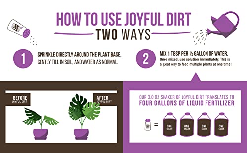 Houseplant Superfood and Fertilizer | Makes 4 Gallons | Organic Premium Concentrate | Easy Use 3oz (1 Shaker)