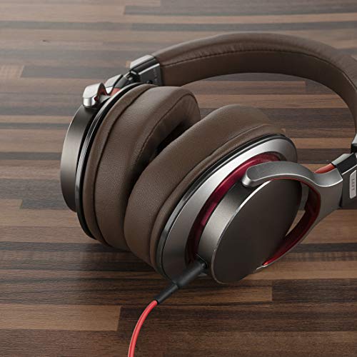 GEEKRIA Audio Cable with Mic Compatible with Audio-Technica ATH-MSR7, ATH-M20xBT, ATH-M50xBT2, Denon AH-MM300 Cable, 3.5mm Aux Replacement Stereo Cord with Inline Microphone (4 ft/1.2 m)