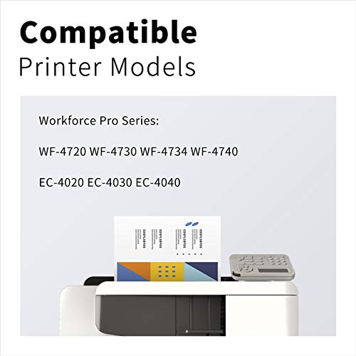 LemeroSuperx 802 Remanufactured Ink Cartridges Replacement for Epson 802XL T802XL T802 Work for Workforce Pro WF-4740 WF-4730 WF-4720 WF-4734 EC-4020 Printer (Black Cyan Magenta Yellow, 4 Pack)