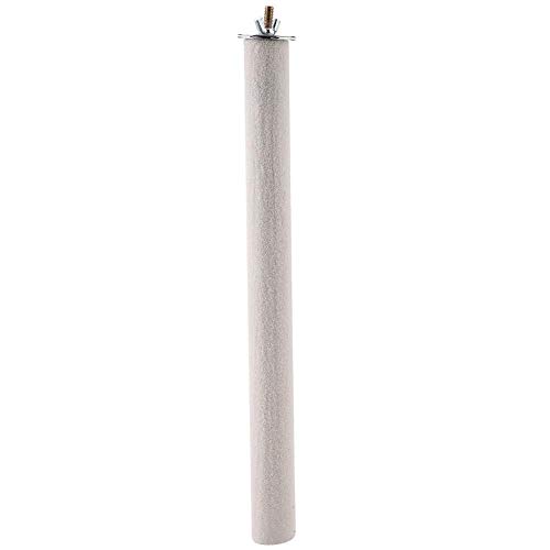 GLOGLOW Bird Perch, Wood White Bird Parrot Perch Standing Bar Pets Cage Accessory Grinding Claw Toys for Small Medium Large Birds Cockatiel Conure(2.5×30cm)