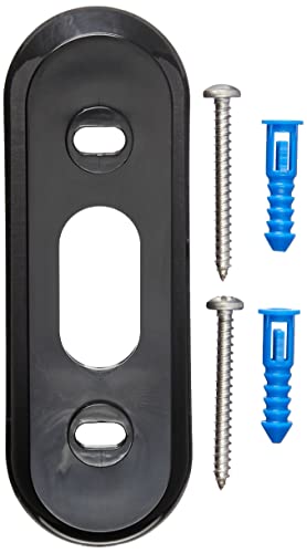 AirTech Home Automation Vertical Wedge and Base Bracket Replacement for Google Nest Hello Video Doorbell with10-Degree Downward View Compatible with Wired (Black)