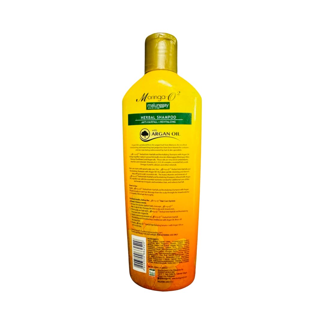 Moringa-O2 Malunggay Herbal Shampoo with Argan Oil 200mL