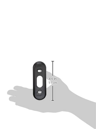 AirTech Home Automation Vertical Wedge and Base Bracket Replacement for Google Nest Hello Video Doorbell with10-Degree Downward View Compatible with Wired (Black)