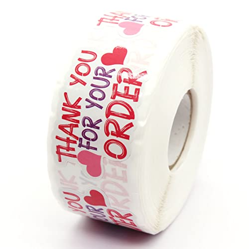 Thank You for Your Order Stickers,Thank You Stickers,Handmade Stickers,Small Shop Stickers,Envelopes Stickers for Small Business, Online Retailers,Handmade Goods,500 Labels Per Roll