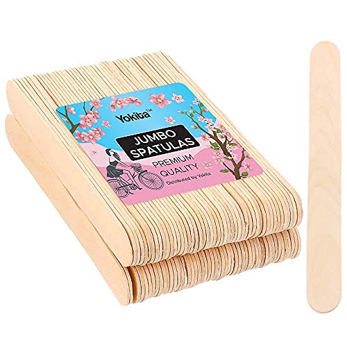Yokita Wood Large Spatulas Sticks for Waxing, Spatulas Applicators for Hair Removal Eyebrow and Body (Pack of 100)