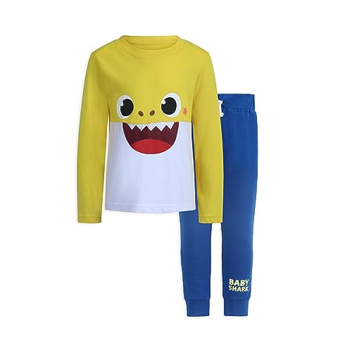 Nickelodeon Baby Shark Boys Long Sleeve Shirt and Pants Set for Infant, Toddler and Little Kids