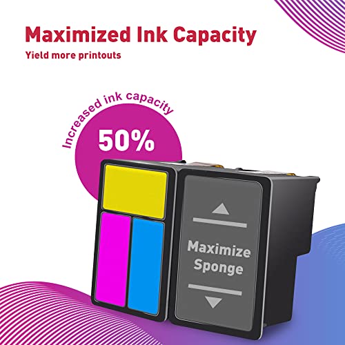 HOTCOLOR Printer Ink 243 244 Replacement for Canon Ink 243 and 244 PG 243 CL244 for Canon PIXMA TR4520 MX492 MG3020 MG2520 (1Black/1Tri-Color, 2Pack)