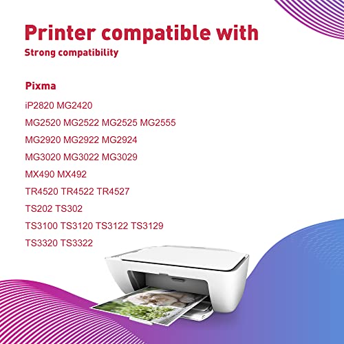 HOTCOLOR Printer Ink 243 244 Replacement for Canon Ink 243 and 244 PG 243 CL244 for Canon PIXMA TR4520 MX492 MG3020 MG2520 (1Black/1Tri-Color, 2Pack)