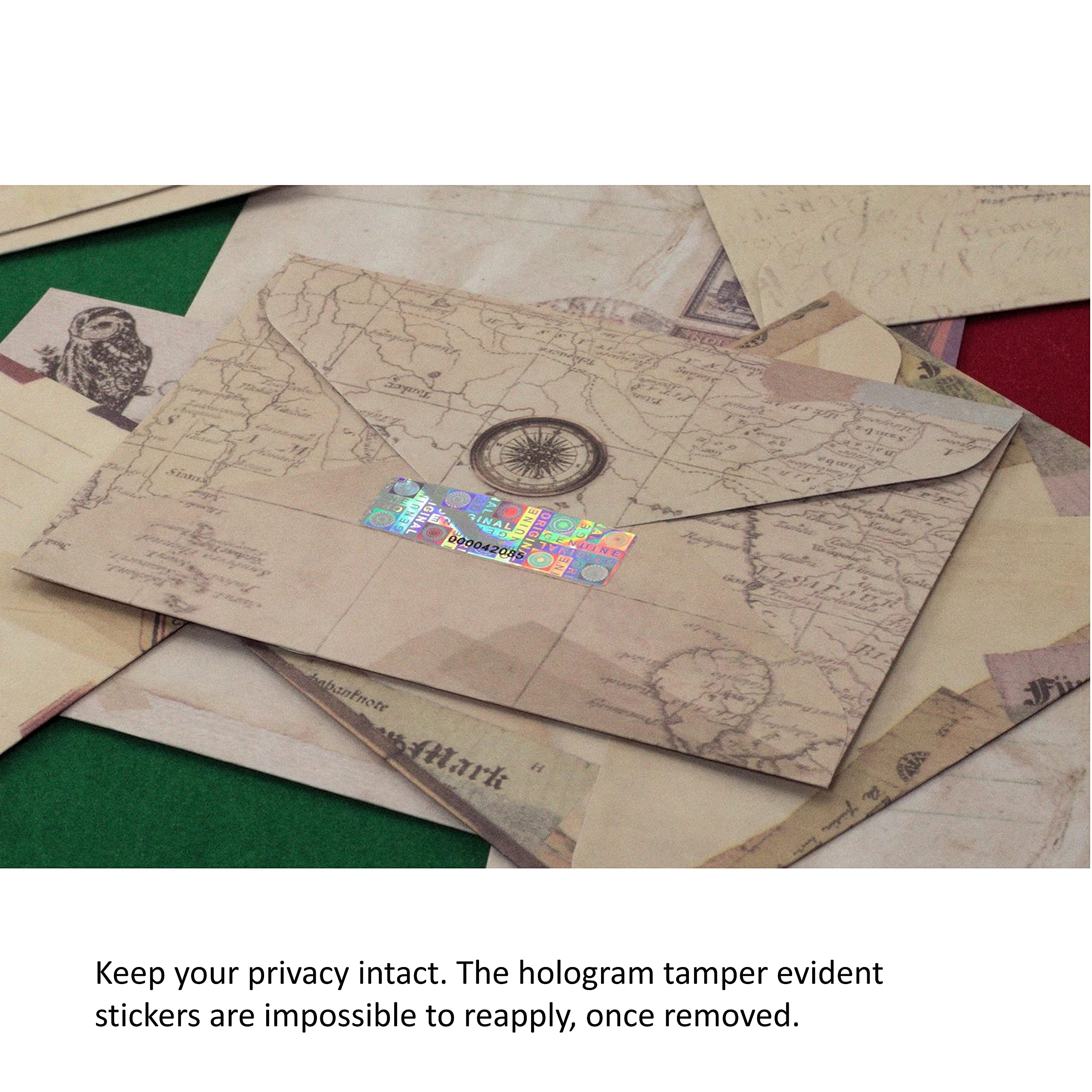 700 Tamper Proof Stickers, Tamper Evident Stickers. Genuine Original Holographic Security Seal, Tamper Resistant Hologram Foil Tape Feature with Serial Numbers. Strong Adhesive. (700 Stickers)