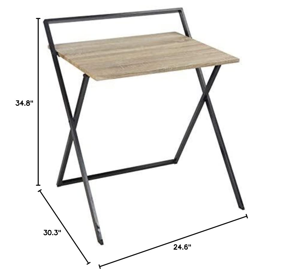 Urban Shop Compact Folding Desk, Wood