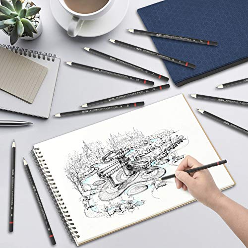 HomeMall Drawing Sketching Pencils Set, 37 Packs Art Kit with Sketchbook Draw Pencils Dual Ended Color Pencil Eraser Sharpener Pencil Bag for Kids Adults and Art Beginnersā¦