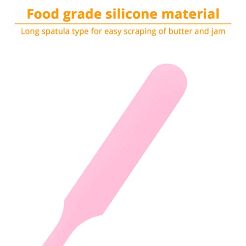KUFUNG Silicone Spatula, BPA Free & 480°F Heat Resistant, Non Stick Rubber Kitchen Spatulas for Cooking, Baking, and Mixing (XS, Pink)