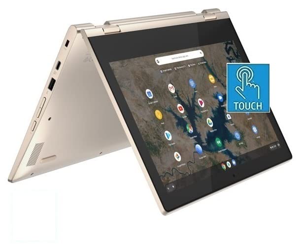 Lenovo Flex 3 2-in-1 Chromebook Laptop, 11.6" HD Touchscreen, Intel Celeron N4020 CPU, 4GB RAM, 96GB Storage(32GB eMMC + 64GB Card), WiFi, Bluetooth, Webcam, Chrome OS, Almond | TGCD Bundle