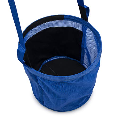 Hampton Rose Co. - 2-Pack Horse Feeding Bags - Heavy-Duty Breathable PVC-Coated Mesh Grain Feeder Nose Muzzle with Adjustable Straps - Complete with Stitched-in Alloy Rings and Solid Base