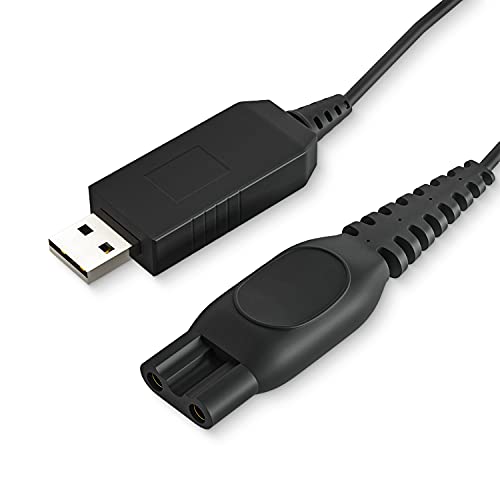 Replacement 3.3Ft USB Charger Cord Compatible with Philips Norelco One Blade Shaver,15V Charging Power Cable for HQ8505 7000 7120 7140 5000 3000 Series Electric Razor,2 Pack