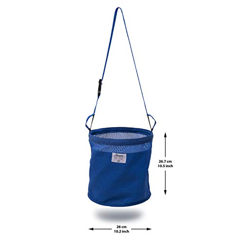 Hampton Rose Co. - 2-Pack Horse Feeding Bags - Heavy-Duty Breathable PVC-Coated Mesh Grain Feeder Nose Muzzle with Adjustable Straps - Complete with Stitched-in Alloy Rings and Solid Base