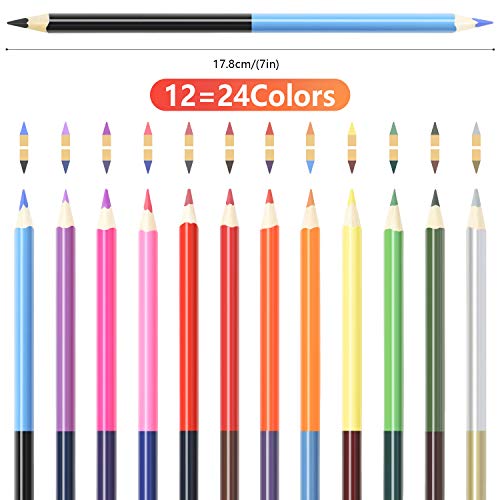 HomeMall Drawing Sketching Pencils Set, 37 Packs Art Kit with Sketchbook Draw Pencils Dual Ended Color Pencil Eraser Sharpener Pencil Bag for Kids Adults and Art Beginnersā¦