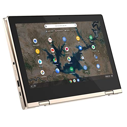 Lenovo Flex 3 2-in-1 Chromebook Laptop, 11.6" HD Touchscreen, Intel Celeron N4020 CPU, 4GB RAM, 96GB Storage(32GB eMMC + 64GB Card), WiFi, Bluetooth, Webcam, Chrome OS, Almond | TGCD Bundle