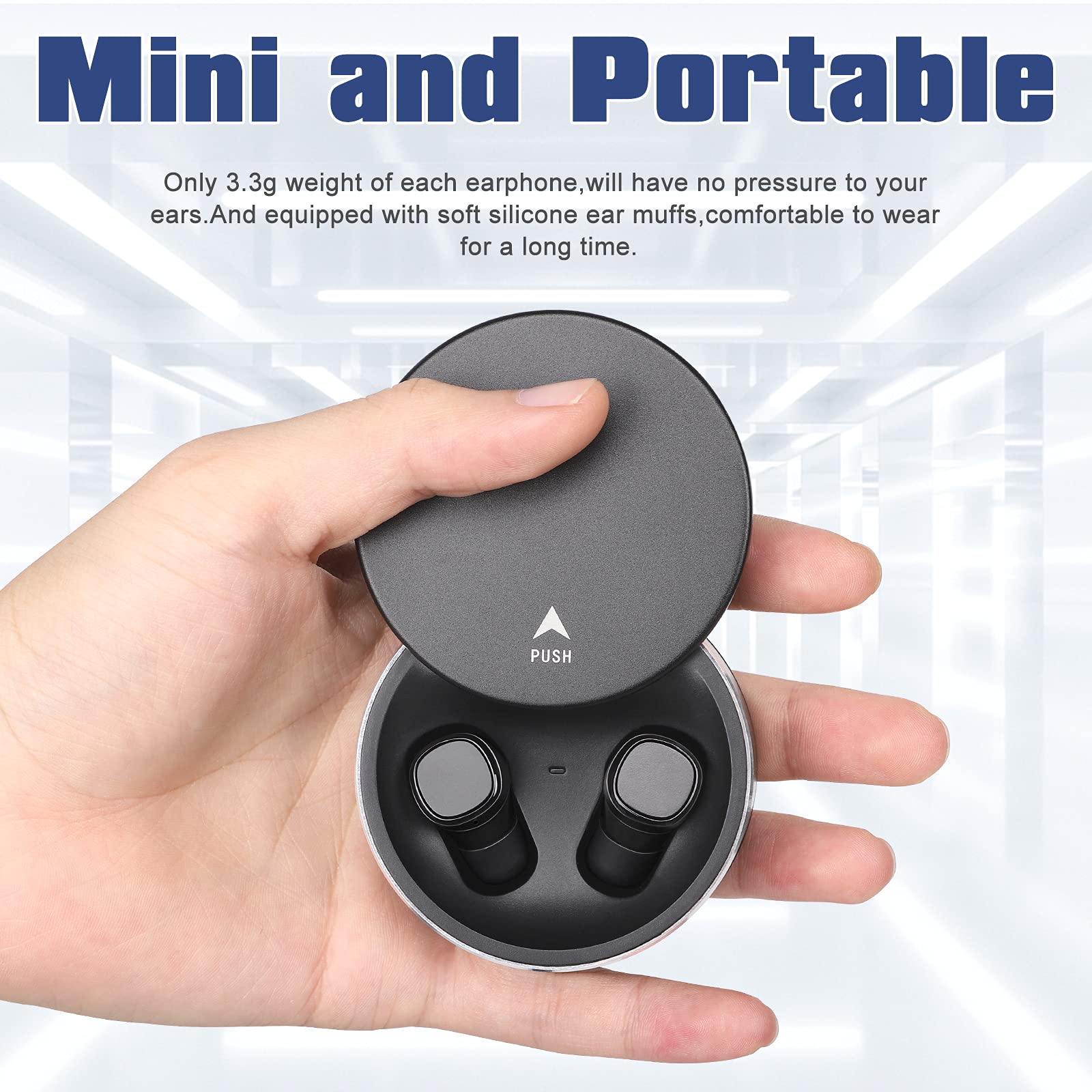 UrbanX X7 Sports Wireless Earbuds 5.0 IPX5 Waterproof Touch Control True Wireless Earbuds with Mic Earphones in-Ear Deep Bass Built-in Mic Bluetooth Headphones for Xiaomi Redmi Note 10 Pro Max