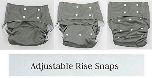 Kawaii Adult Cloth Diaper, Large Adult Nappy with 1 Super Absorbent Diaper Insert, Adjustable Reusable for Incontinence Leakproof Protective Underwear - Blue