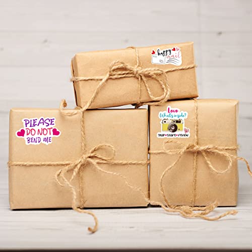 Please Do Not Bend Me Stickers,Thank You Stickers,Handmade Stickers,Small Shop Stickers,Envelopes Stickers for Small Business, Online Retailers,Handmade Goods,500 Labels Per Roll