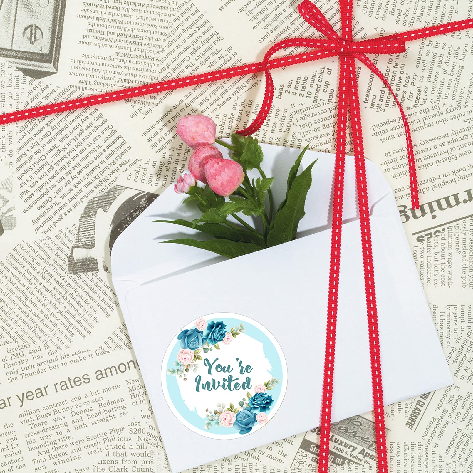 Wedding Invitation Stickers 2 Inch You're Invited Wedding Envelope Seals,240 Pcs Per Pack