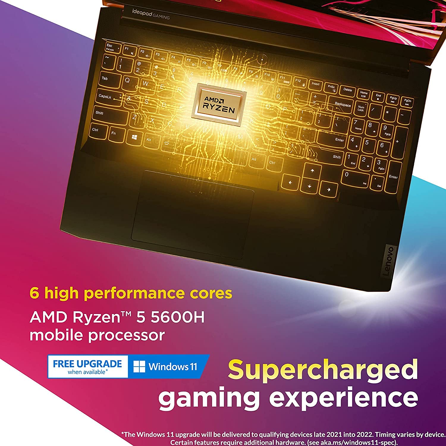 Lenovo IdeaPad Gaming 3 15 15.6" Laptop, 15.6" FHD (1920 x 1080) Display, AMD Ryzen 5 5600H Processor, GeForce RTX 3050, 32GB DDR4 RAM, 1TB NVME SSD, Windows 10H, Black, Mousepad Bundle