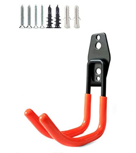 zoele Wall Mount Baby Stroller Hanger, Baby Stroller Rack Holder, Baby Stroller Wall Hook, Garage Power Tool Hanger Wall Hook, Steel Garage Tool Storage Organizer Utility Hooks (Orange)