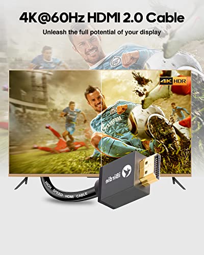 iBirdie 4K HDR HDMI Cable 50 Feet in-Wall CL3 Rated 4K60Hz (HDR10 8/10bit 18Gbps HDCP2.2 ARC) High Speed Ultra HD Shielded Cord Compatible with Apple-TV PS4 Xbox PC