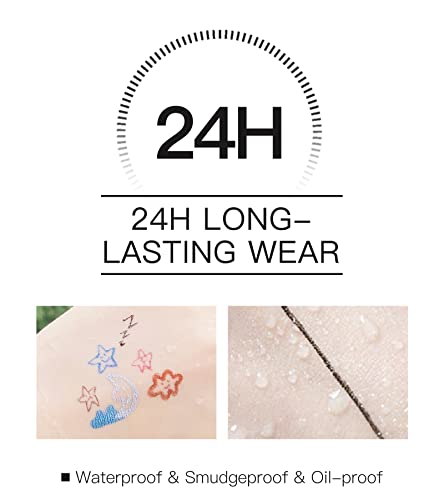 COLORKEY Floating Color 24 Hours Longwear Waterproof Liquid Eyeliner, Sweat Resistant, Waterproof and Smudgeproof Eye Liners Eyeliner Pencil (N02 Brown)