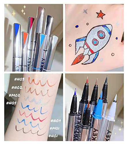 COLORKEY Floating Color 24 Hours Longwear Waterproof Liquid Eyeliner, Sweat Resistant, Waterproof and Smudgeproof Eye Liners Eyeliner Pencil (N02 Brown)
