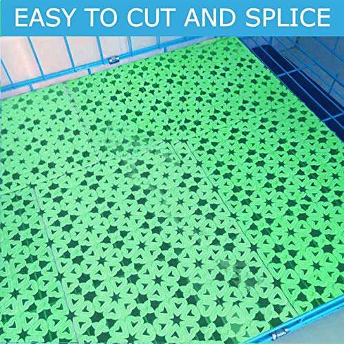 kathson Rabbit Cage Mat Floor Bunny Foot Resting Pads Plastic Cage Mat for Pet Cats Dogs Hamster Rat Chinchilla Guinea Pig and Other Small Animals(8 Pack)