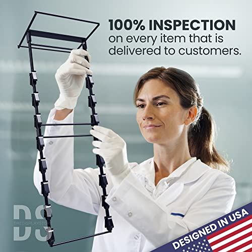 DS THE DISPLAY STORE Potato Chip Rack Display Stand with 32 Clips, 2-Row Chip Stand Display for Party, Countertop Chip Bag Holder, Black Snack Display for Counter, Snack Retail Display Rack