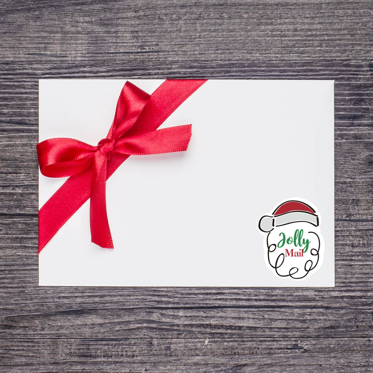 200 PCS Jolly Mail Cute Christmas Hat Stickers,Cute Small Business Envelopes Stickers for Business Packages/Handmade Goods/Bags,Christmas Theme Small Shop Business Stickers for Envelopes Seals