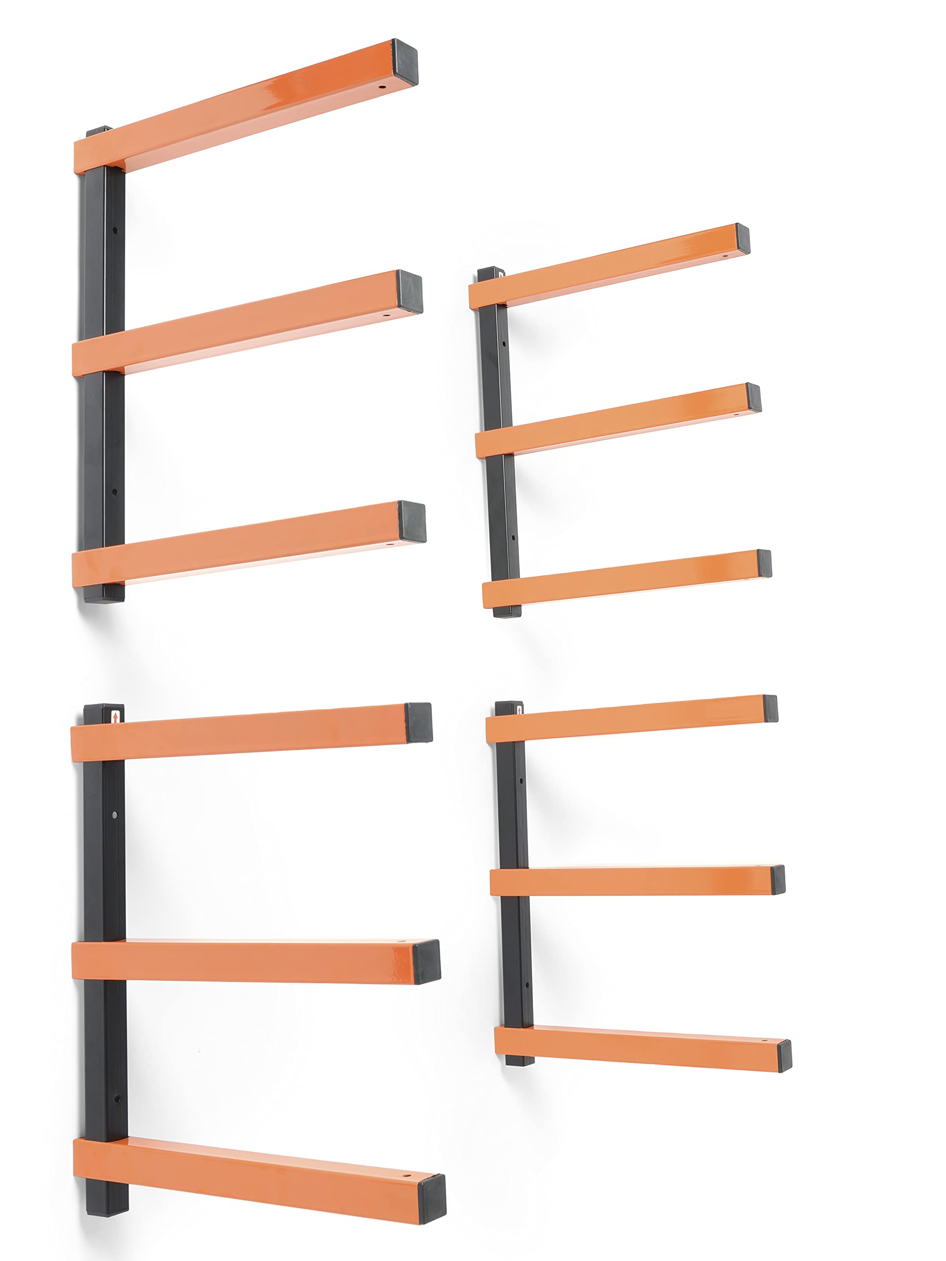 KEO ST. Wood Organizer and Lumber Storage Metal Rack - 2 SETS - PLUS - Magnetic Screw Driver Bit Holder and 6 Philips Head Driver Bits. 300lbs/136kg Capacity Per Set- 600lbs Total.