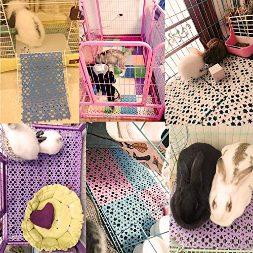 kathson Rabbit Cage Mat Floor Bunny Foot Resting Pads Plastic Cage Mat for Pet Cats Dogs Hamster Rat Chinchilla Guinea Pig and Other Small Animals(8 Pack)