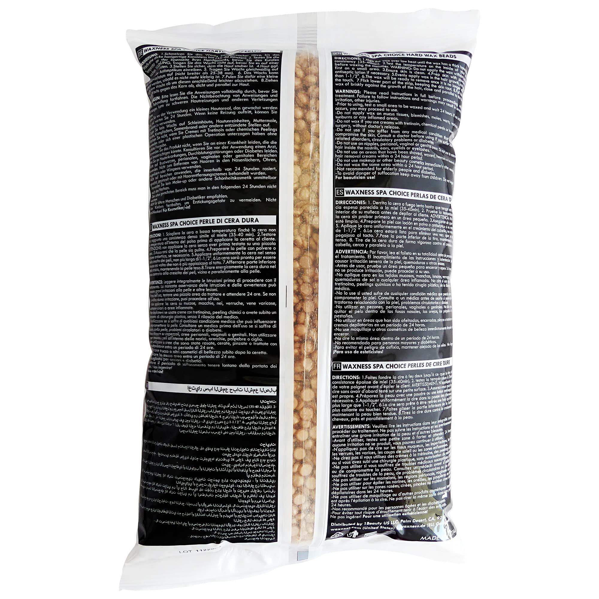 Waxness Spa Choice Mineral Gold Demi Creamy Waxing Kit with 2.2 Lb / 1 Kg Wax Bag