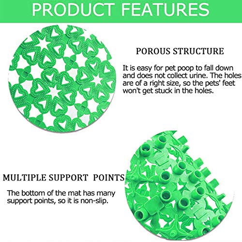kathson Rabbit Cage Mat Floor Bunny Foot Resting Pads Plastic Cage Mat for Pet Cats Dogs Hamster Rat Chinchilla Guinea Pig and Other Small Animals(8 Pack)