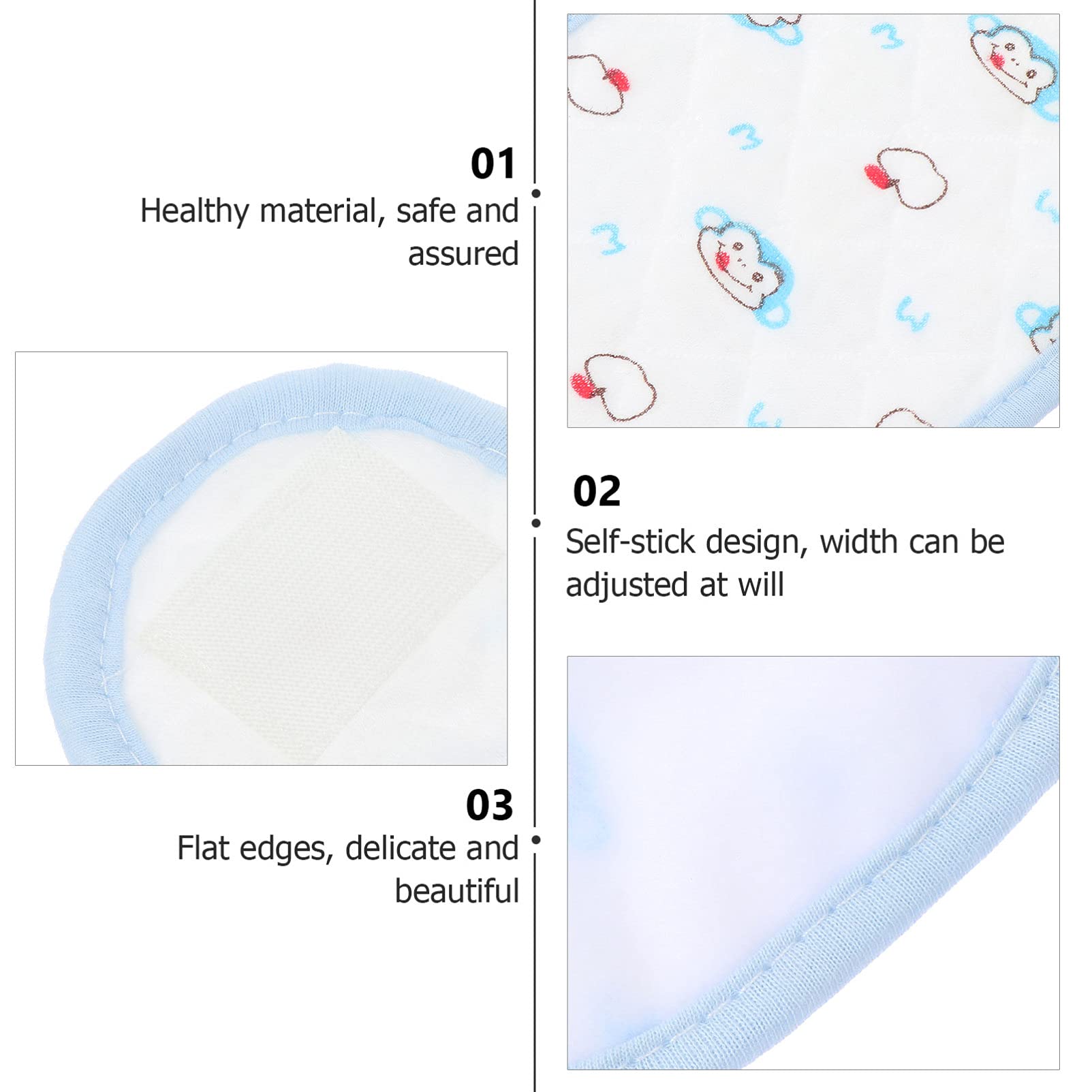 Healifty 3Pcs Baby Umbilical Hernia Belt Baby Belly Button Cord Band Infant Belly Wrap Adjustable Navel Belly Band Sky- Blue