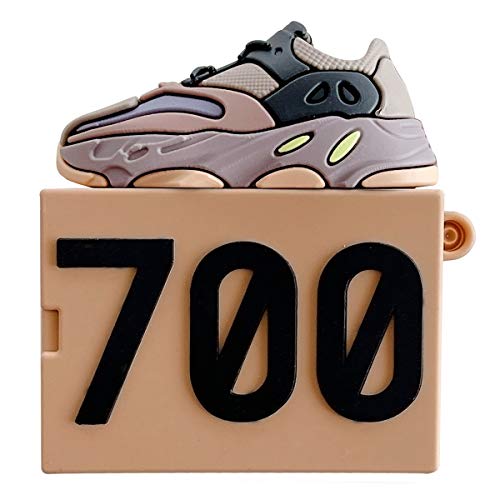 Shoe Box Shoe Airpod Case Cover, 3D Creative Sports Shoes Cute Cartoon Funny Fun, Soft Silicone Airpod Character Skin Keychain Ring, Girls Boys Teens Men Case for Airpods Pro (700 Brown)