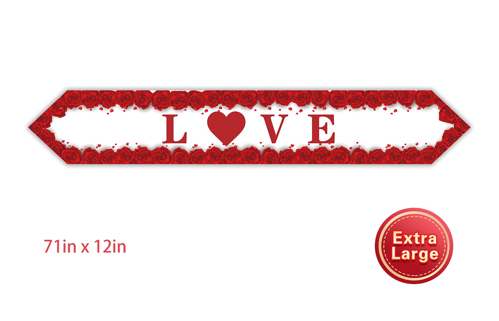 Crazy Man Valentine's Day Red Heart Table Runner & Covers